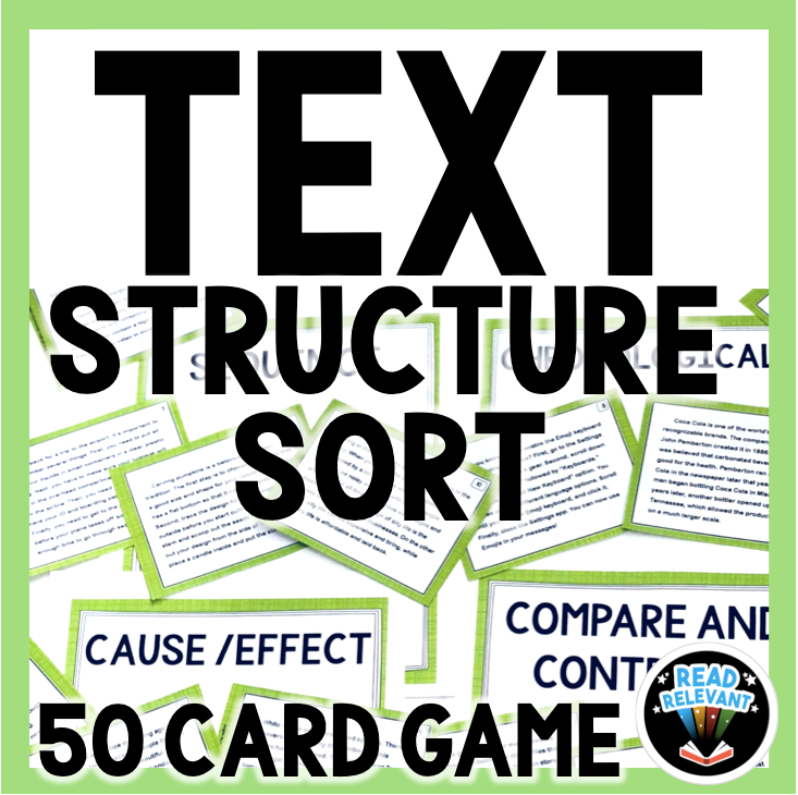 Text Structure Sort : 50 Card Sorting Activity – Read Relevant
