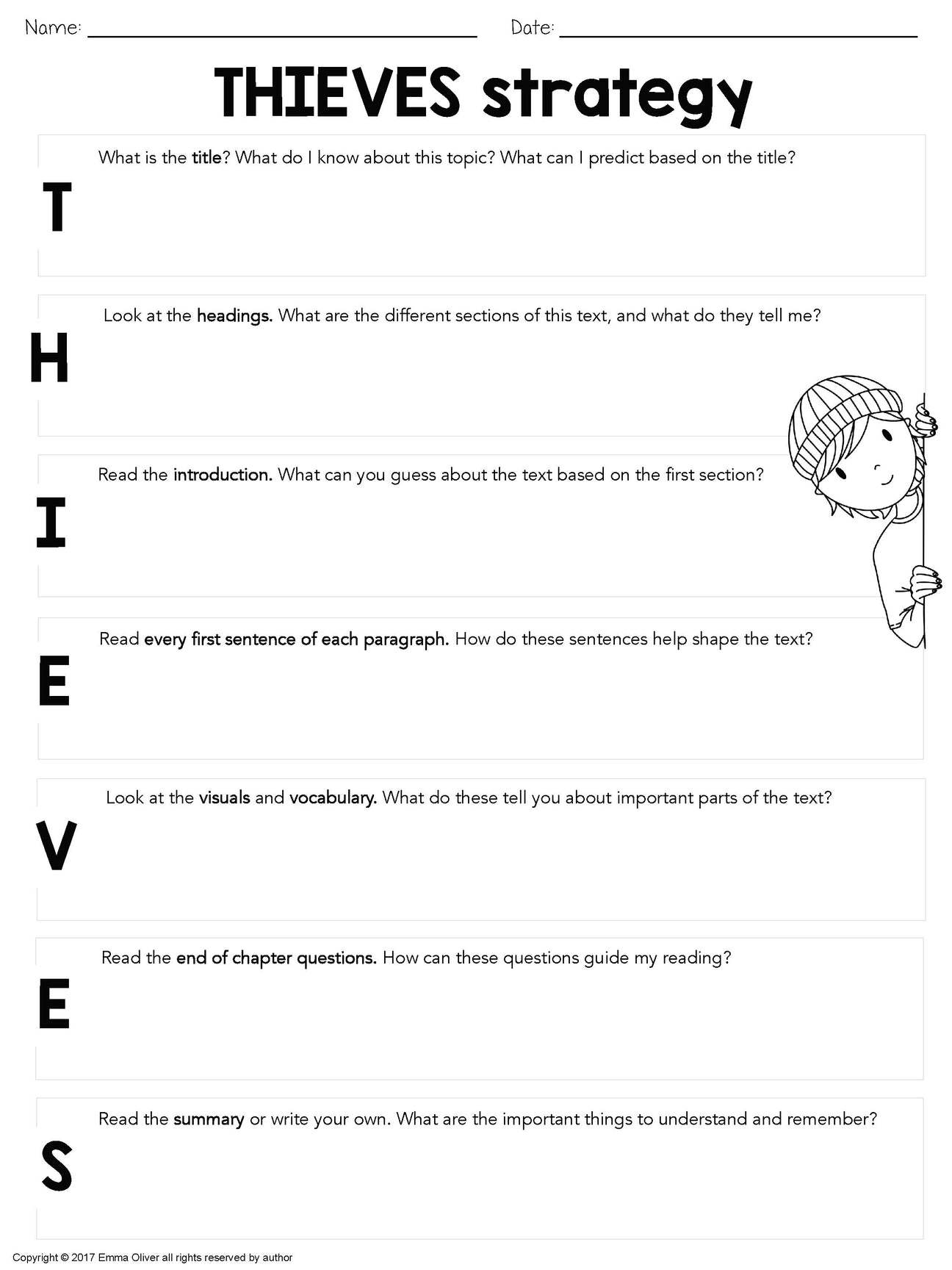 THIEVES Reading Comprehension Strategy: FREE – Read Relevant